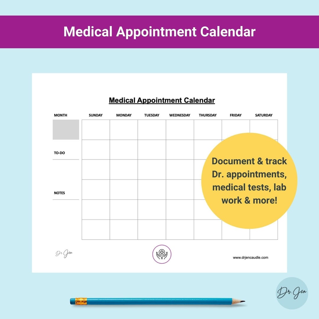 Medical Appointment Calendar | Never Miss an Appointment With This ...
