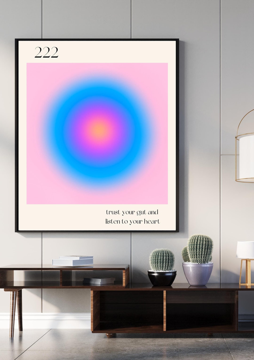 Angel Number 222 Poster – Balance, Harmony & Divine Support Wall Art ...