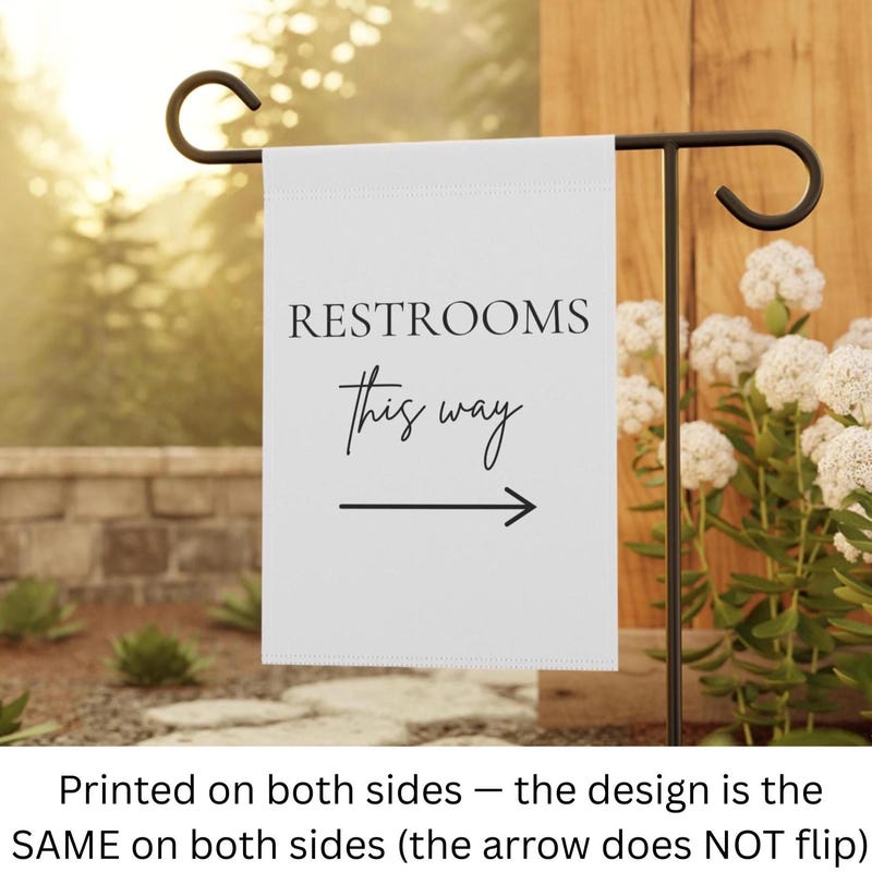 Bathroom Flag Sign - Etsy