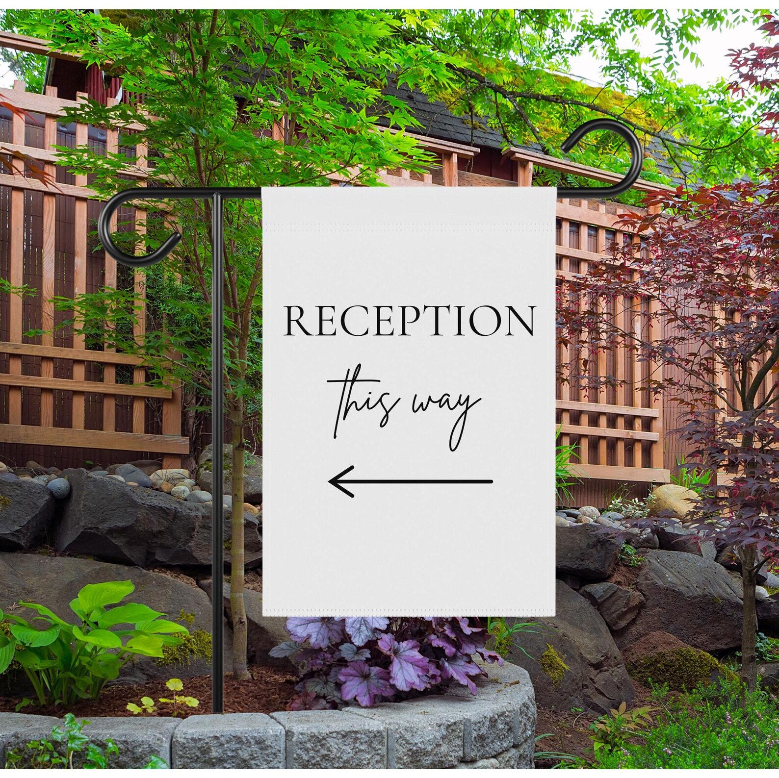 Directional Wedding Flag, Backyard Wedding, Wedding Backyard, Wedding ...