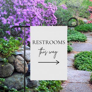 Backyard Wedding, Restroom This Way, Outdoor Wedding Decor, Wedding ...