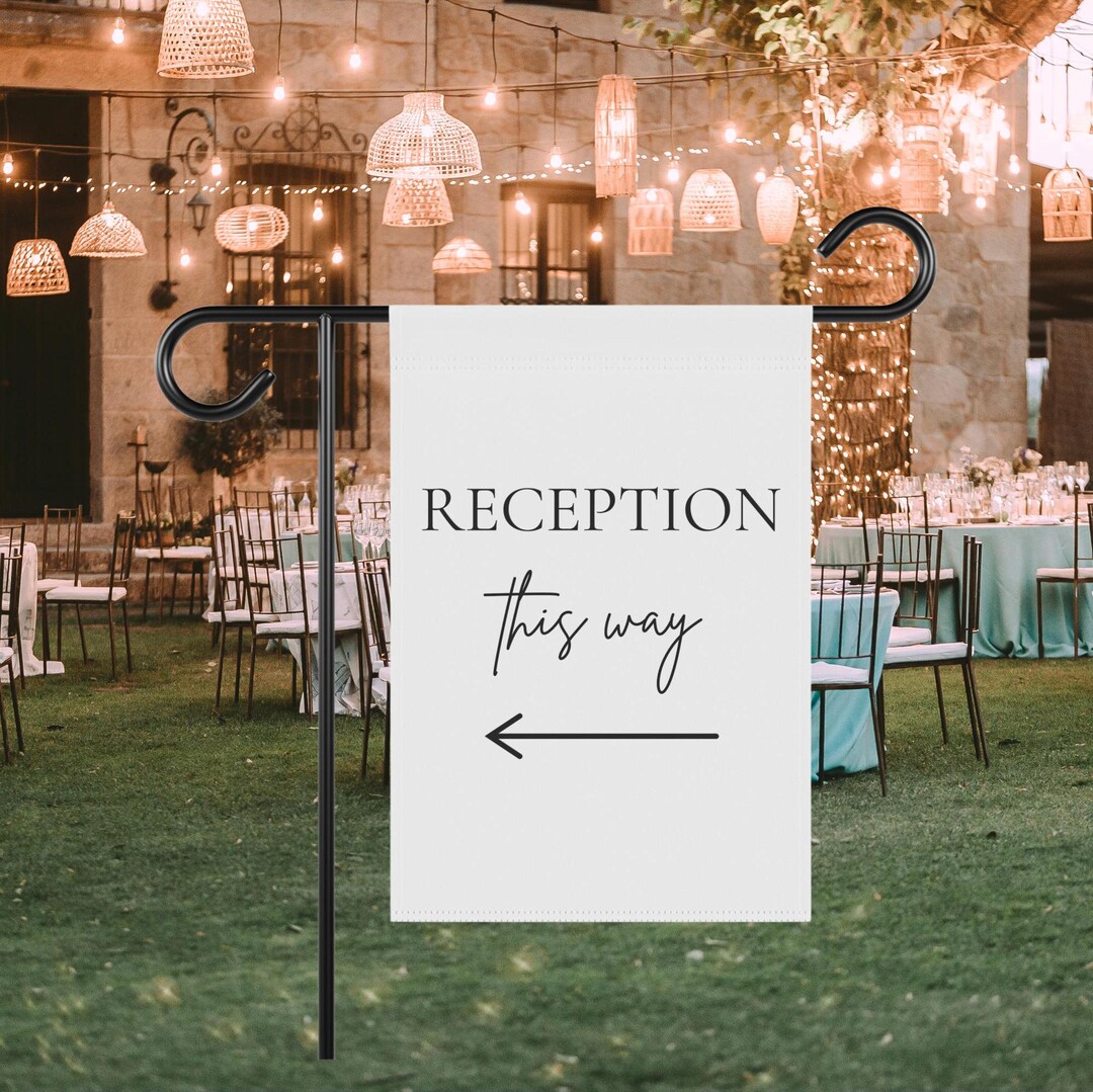 Directional Wedding Flag, Backyard Wedding, Wedding Backyard, Wedding ...