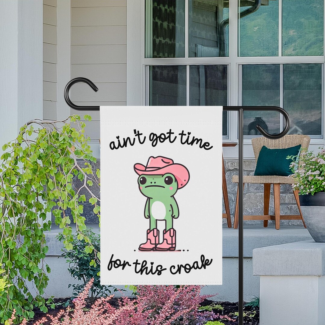 Cowboy Frog Garden Flag, Cottagecore Frogs, Funny Yard Flag ...
