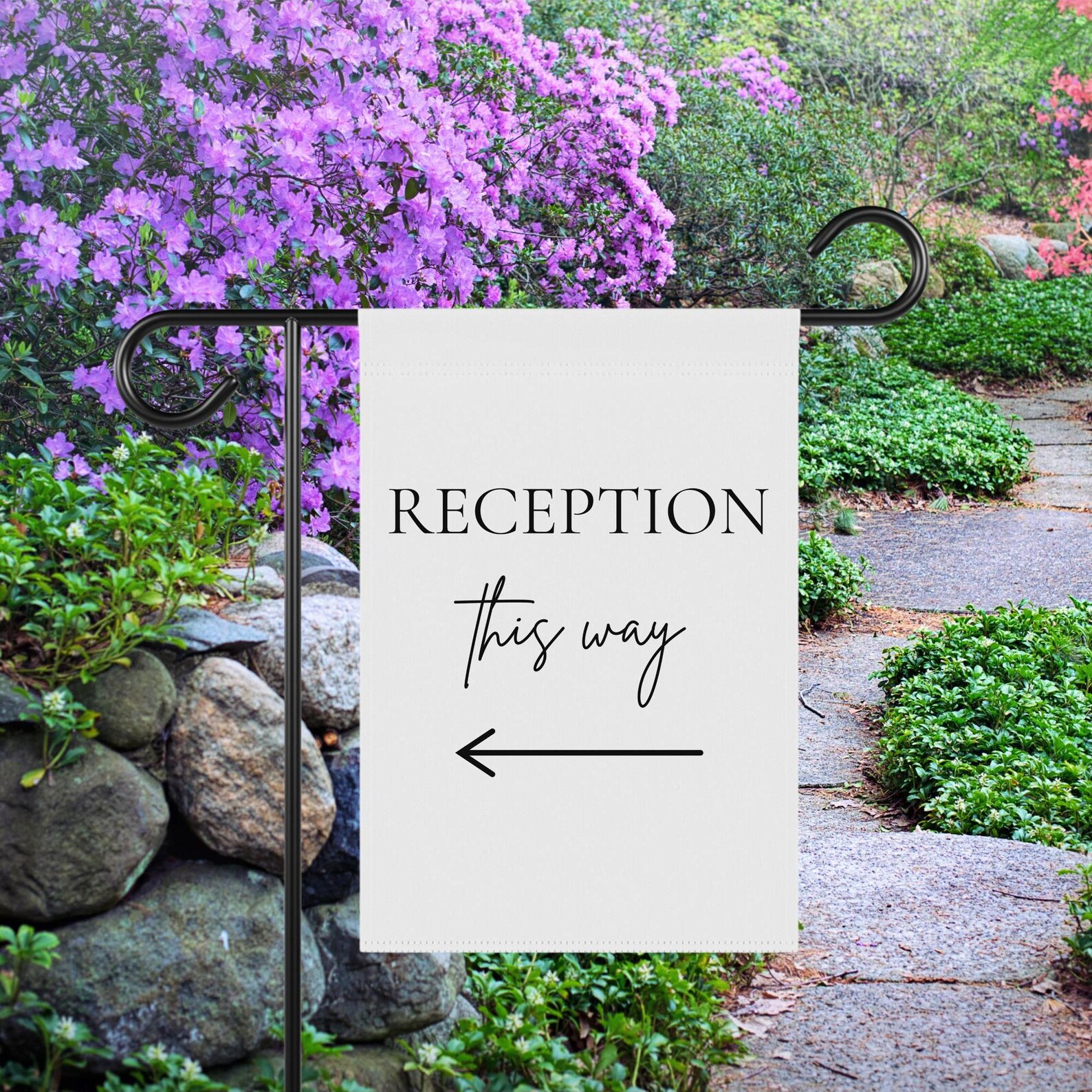 Directional Wedding Flag, Backyard Wedding, Wedding Backyard, Wedding ...