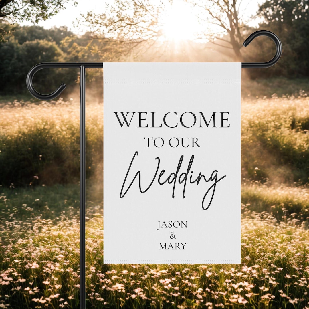 Personalized Wedding Garden Flag, Custom Wedding Flag, Personalizedflag ...