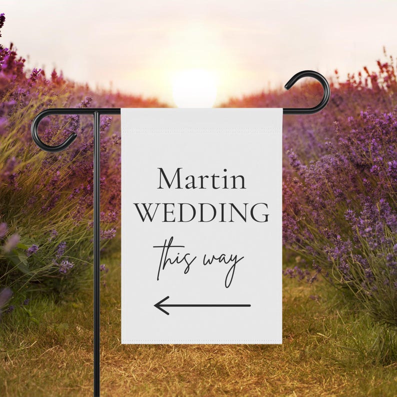Personalized Wedding Flag; Custom Wedding This Way Flag; Personalized ...