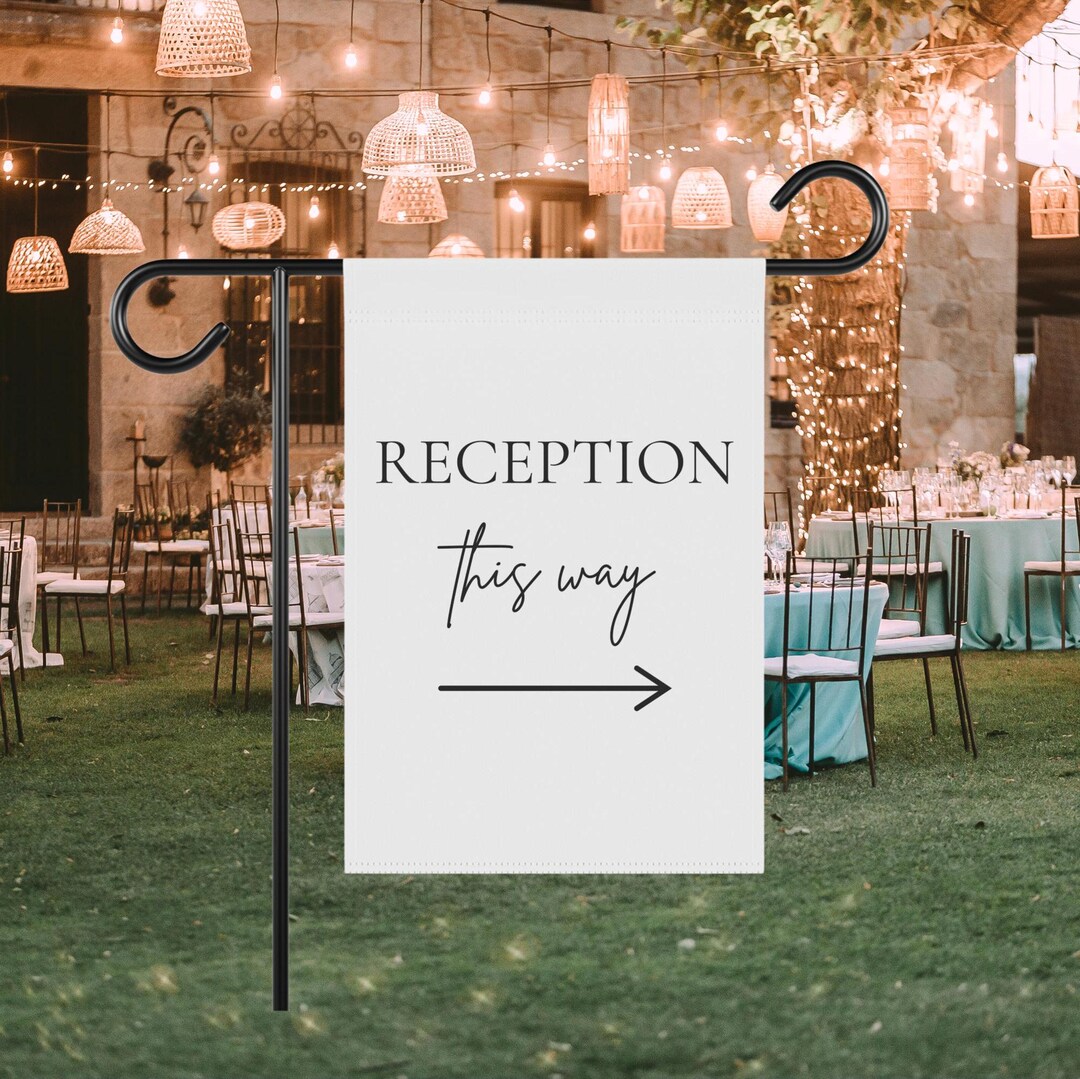 Directional Wedding Flag, Backyard Wedding, Wedding Backyard, Wedding ...