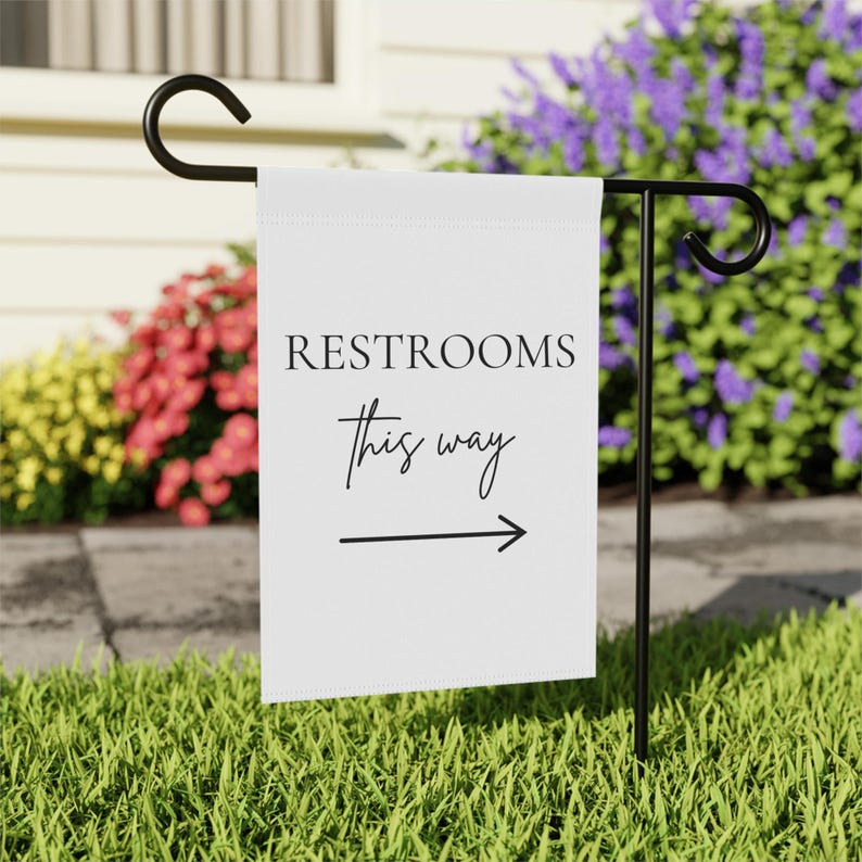 Backyard Wedding, Restroom This Way, Outdoor Wedding Decor, Wedding ...