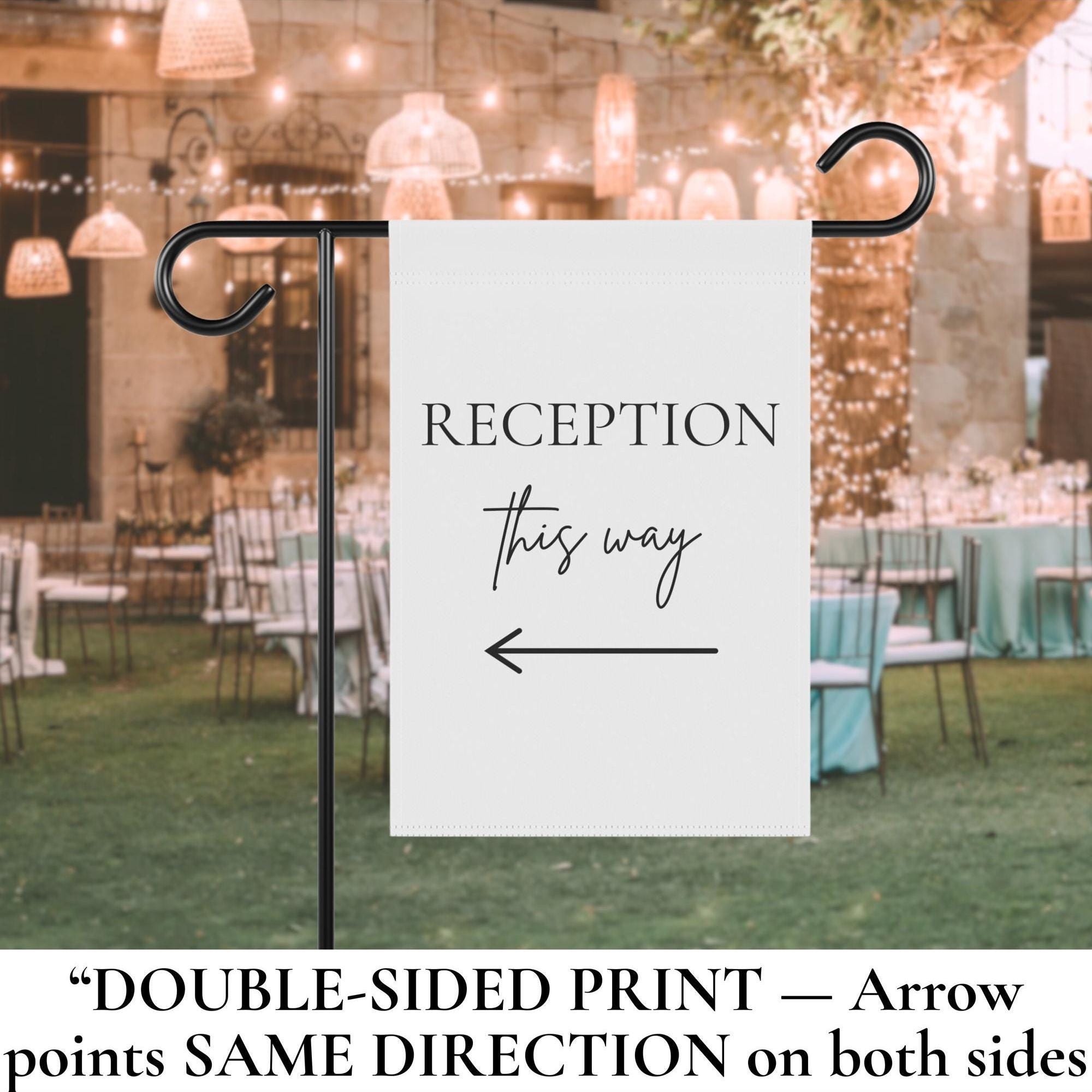 Directional Wedding Flag, Backyard Wedding, Wedding Backyard, Wedding ...