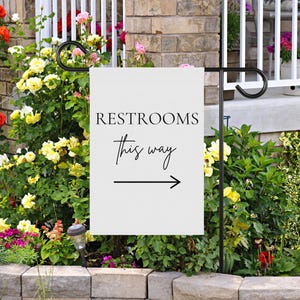 Backyard Wedding, Restroom This Way, Outdoor Wedding Decor, Wedding ...