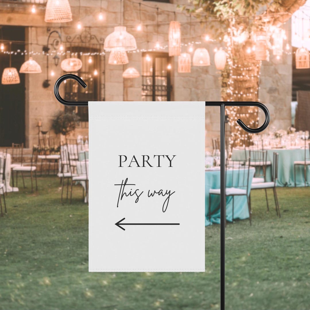 Party This Way Sign, Directional Wedding Sign, Event Direction Sign ...