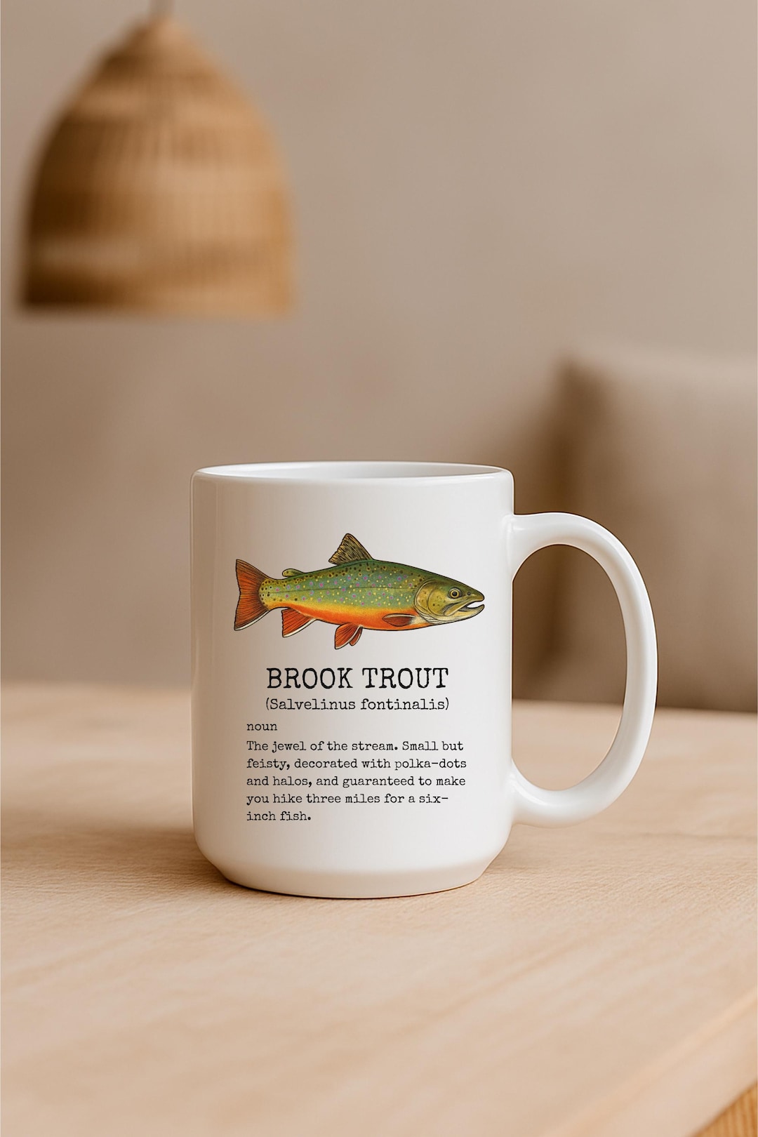 Funny Brook Trout Definition Mug: Funny Fly Fishing Gift for Fisherman ...
