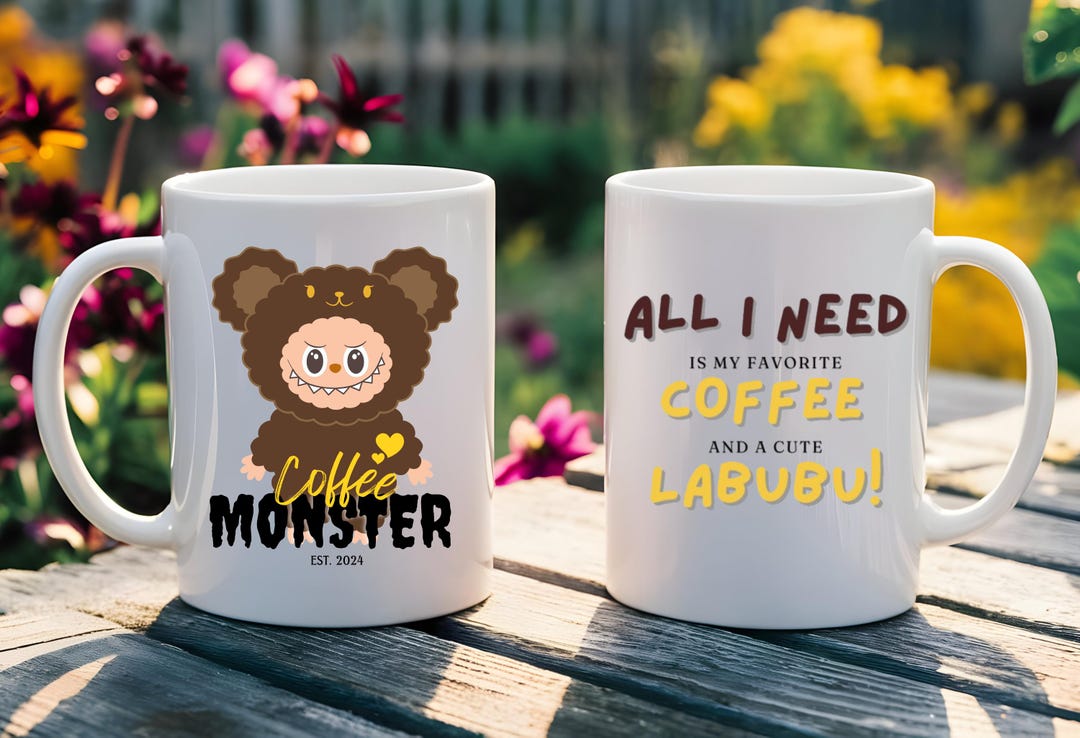 Coffee Monster Labubu Mug Ceramic (11 Oz) - Adorable Coffee Lover Gift ...