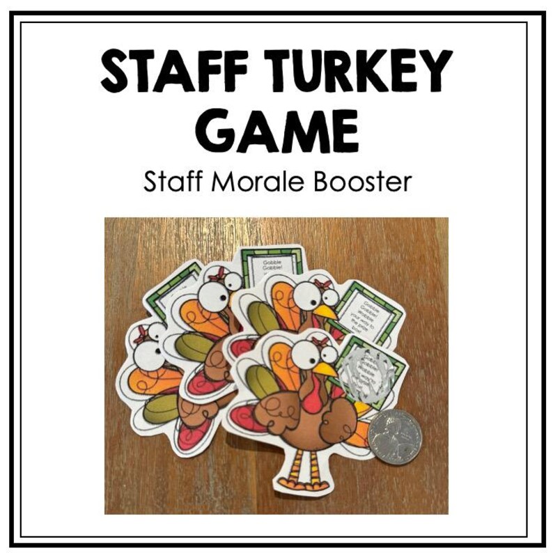 Turkey Staff Morale Booster--editable - Etsy