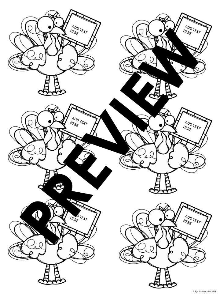 Turkey Staff Morale Booster--editable - Etsy