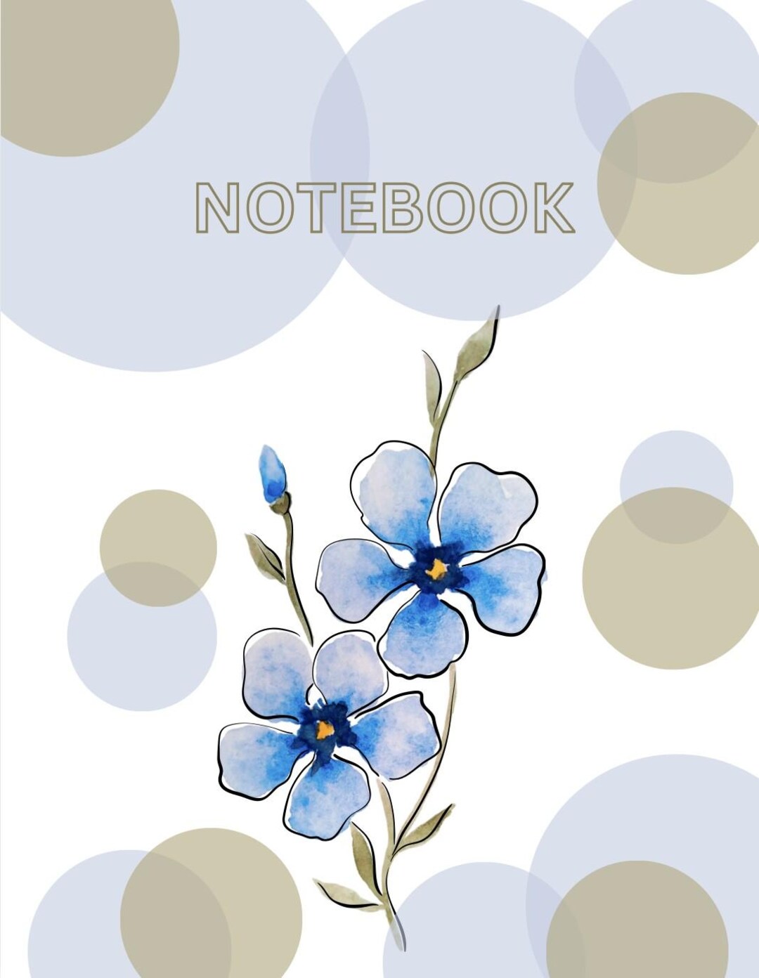 Blue Flower Notebook - Etsy