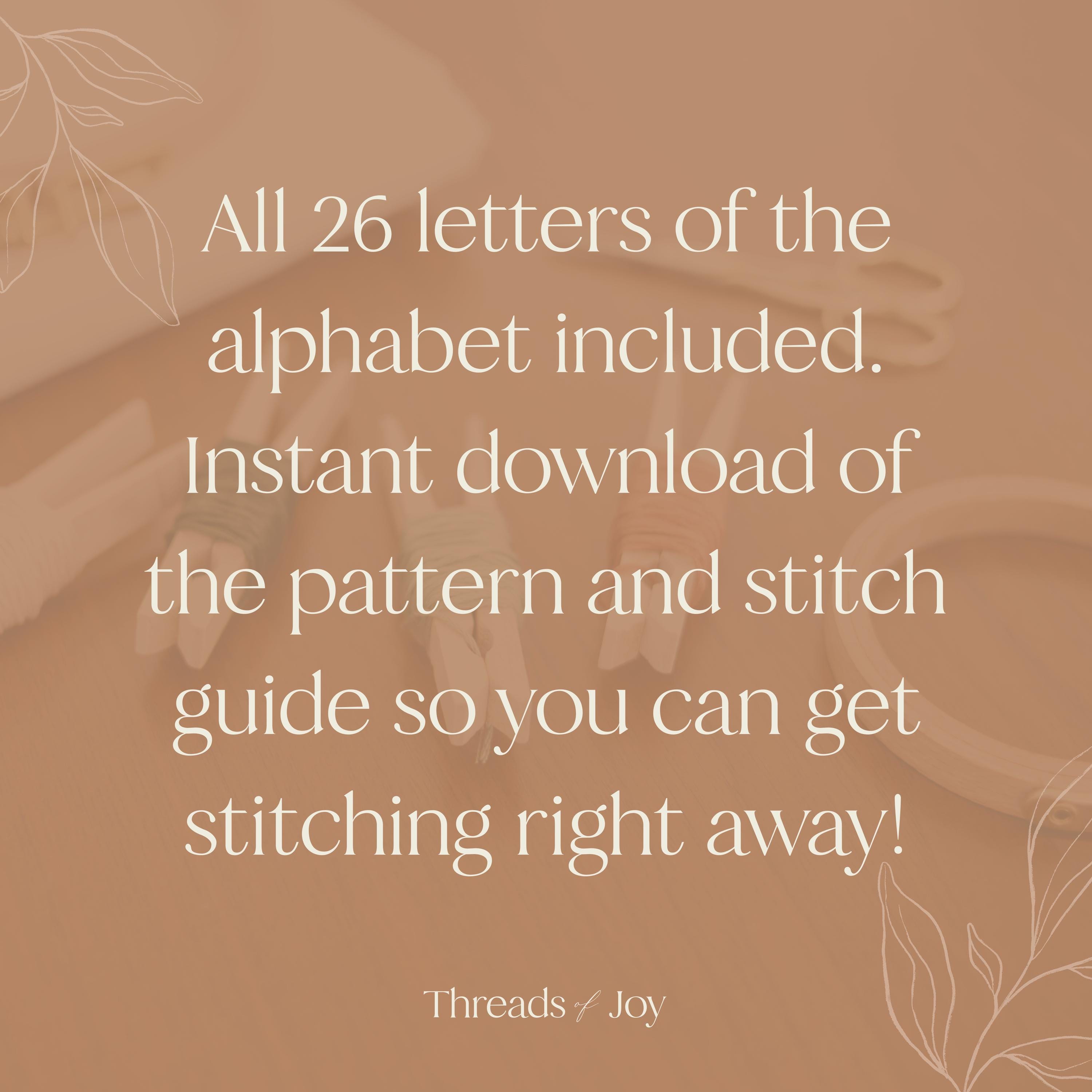 Floral Monogram Embroidery Pattern: DIY Initial Hoop Art (PDF Pattern ...