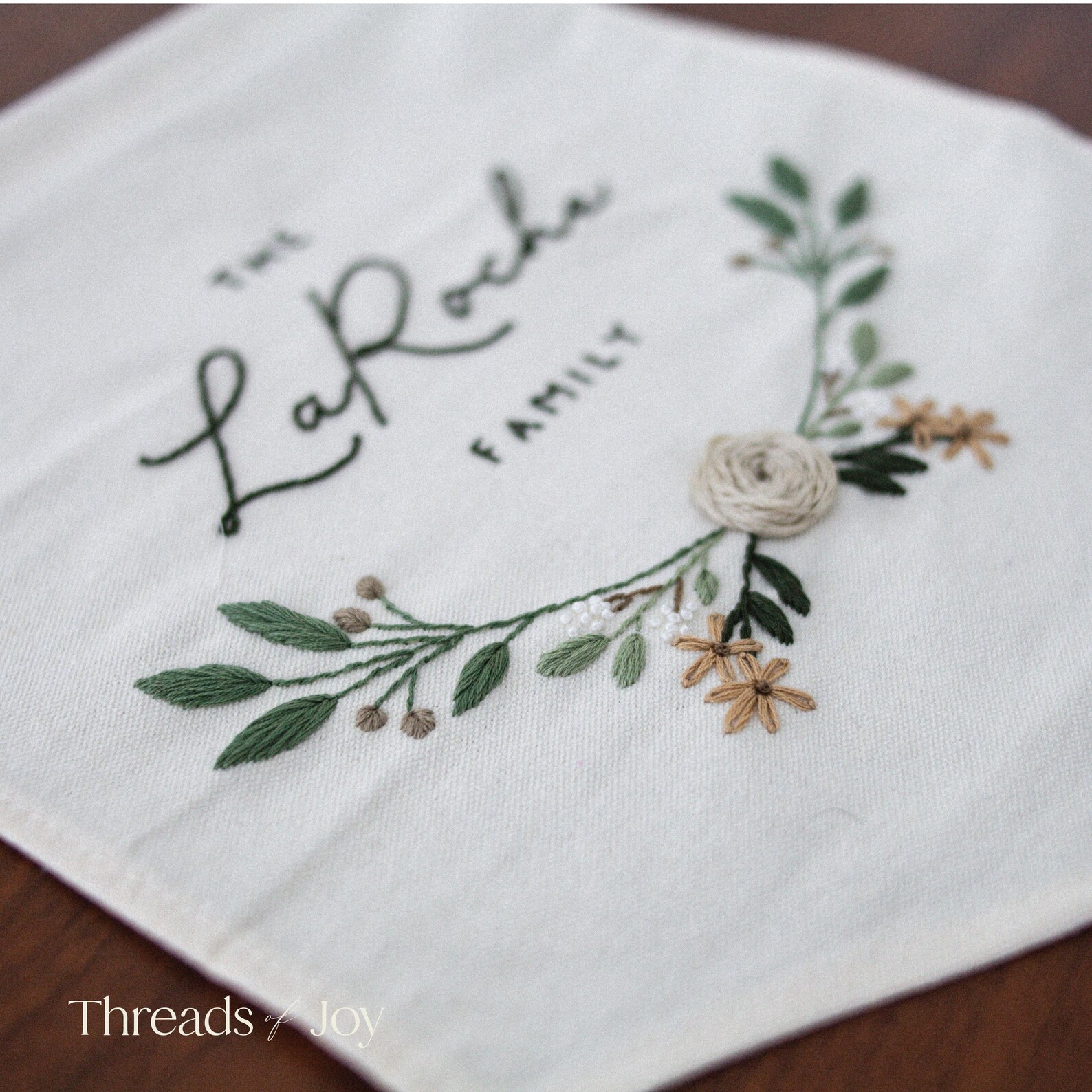 CUSTOM Family Name Banner Modern Hand Embroidery PDF Pattern DIY Wall ...