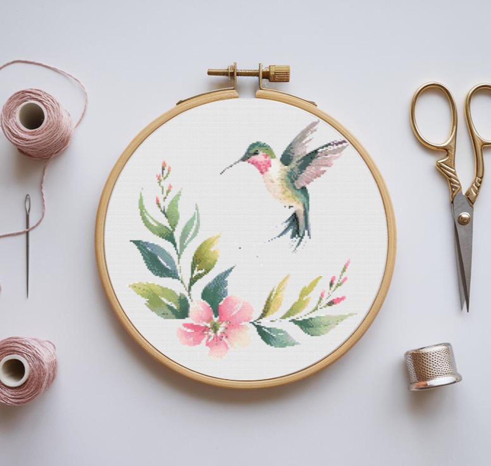 Hummingbird Cross Stitch Pattern - Hummingbird Gift, PDF Pattern ...