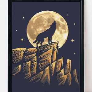 Wolf Howling Cross Stitch Pattern - PDF Pattern, Pattern Keeper ...