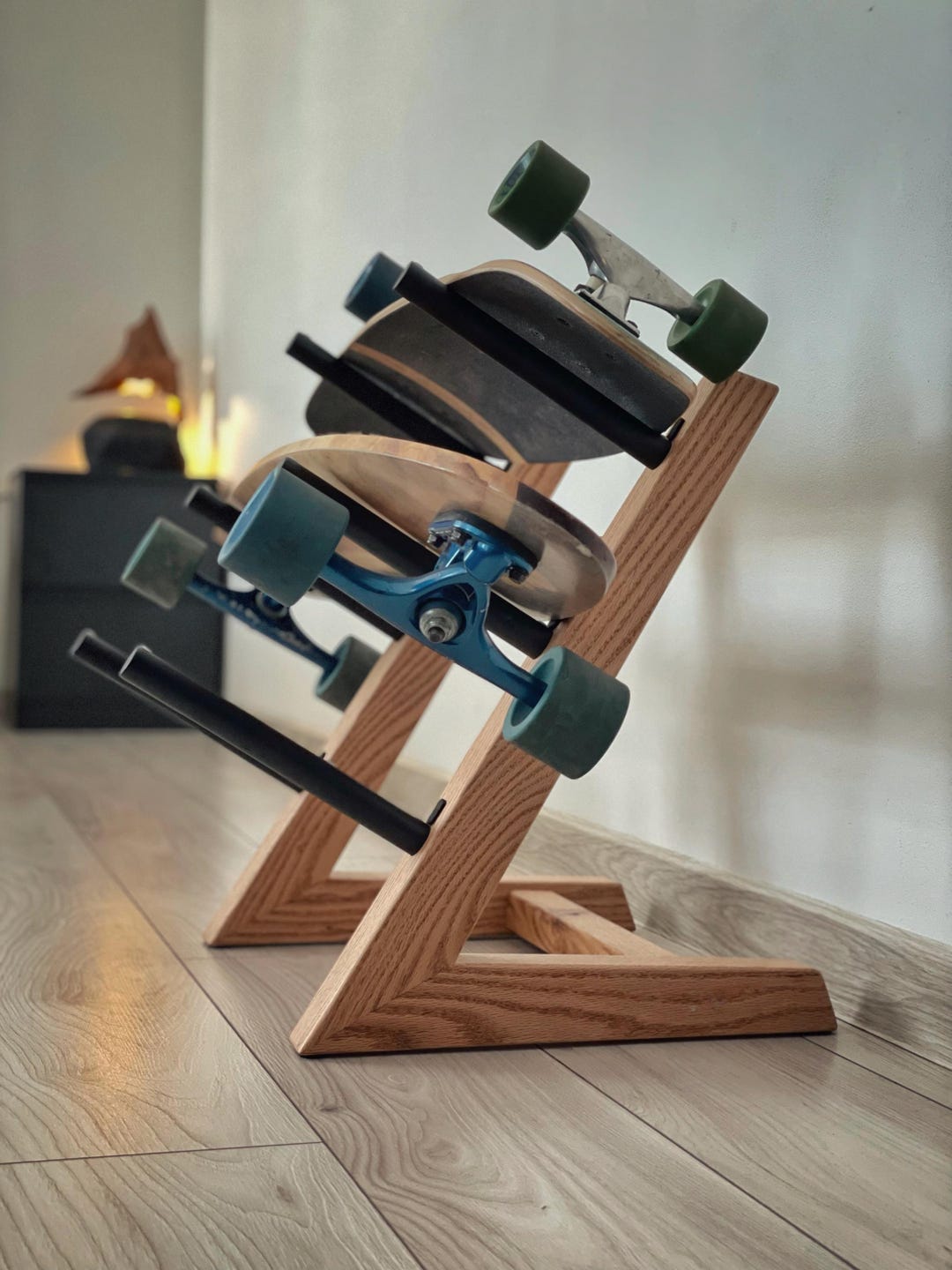 Handcrafted Multiple Vertical Skate Rack and Hanger - Skateboard ...