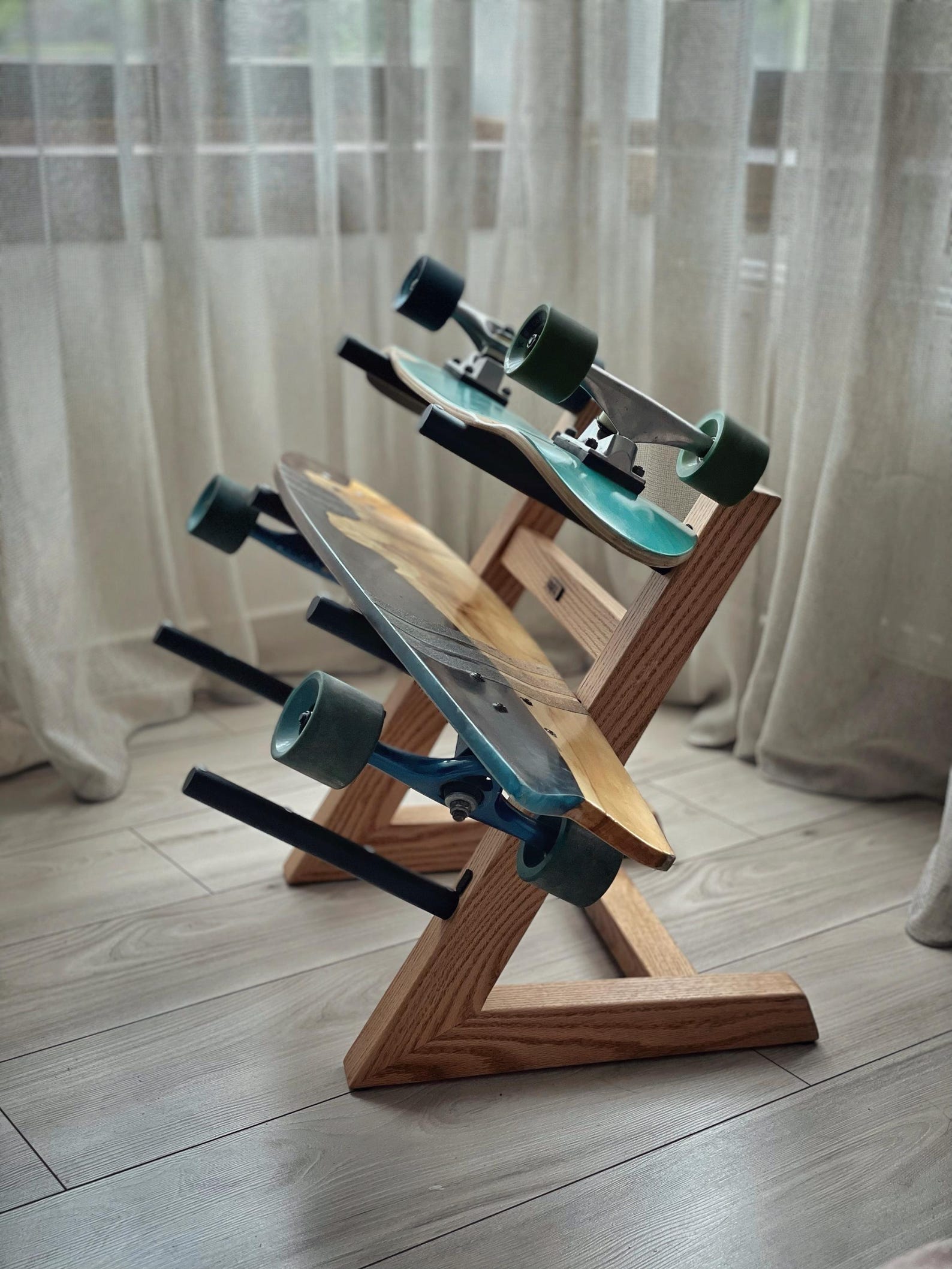 Handcrafted Multiple Vertical Skate Rack and Hanger - Skateboard ...