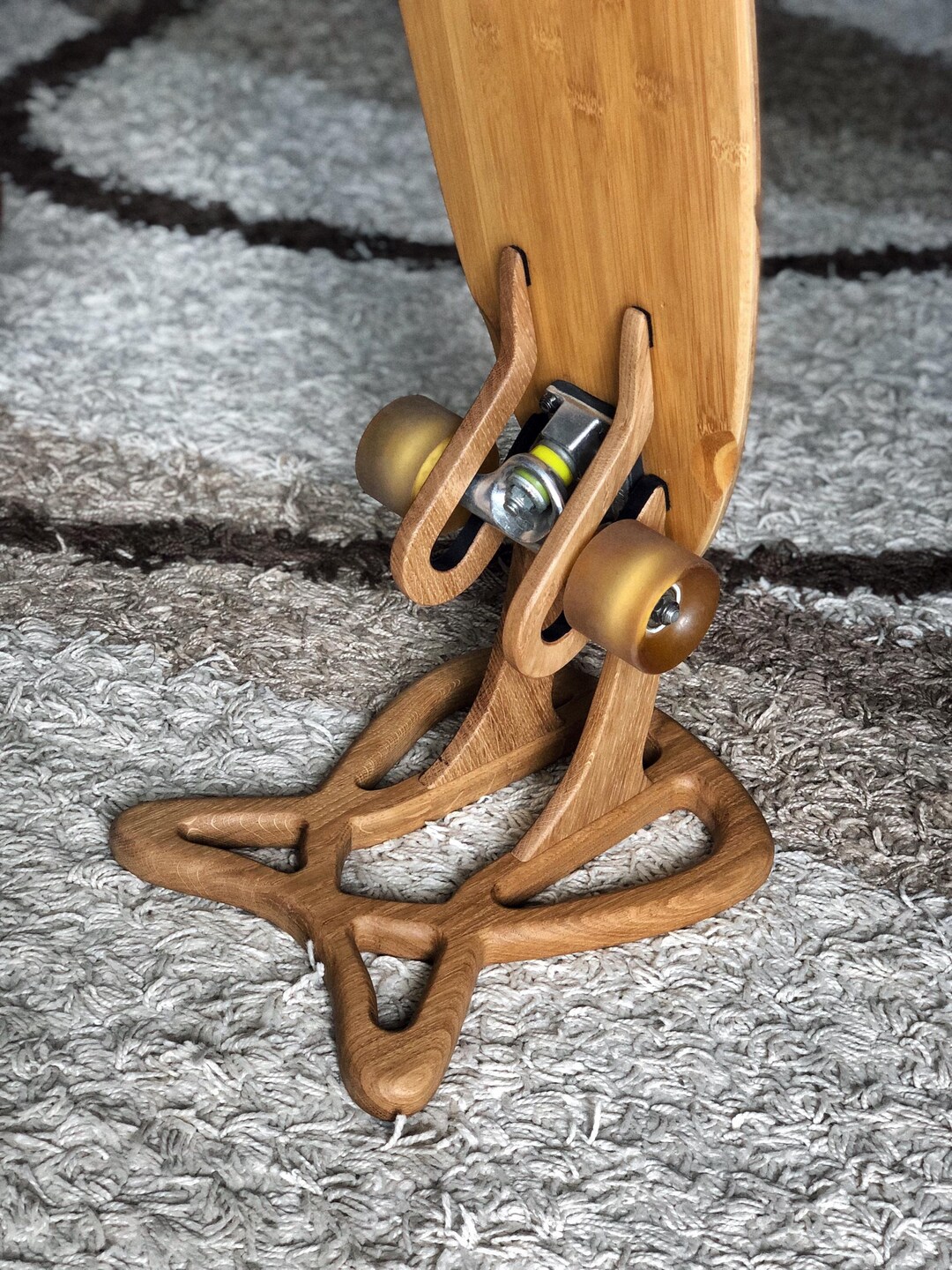 Handcrafted Vertical Skate Rack and Hanger - Skateboard Storage Stand ...