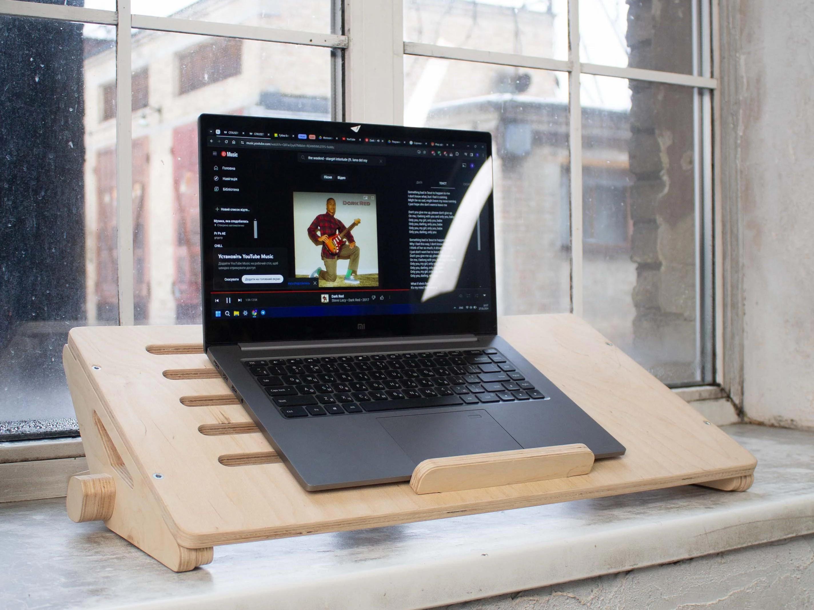 Handcrafted Wooden Laptop Stand | Eco-friendly Work From Home Gift - Etsy