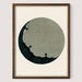Minimal Moon Print | Japanese Block Print | Poetic Elegant Wall Art - Etsy