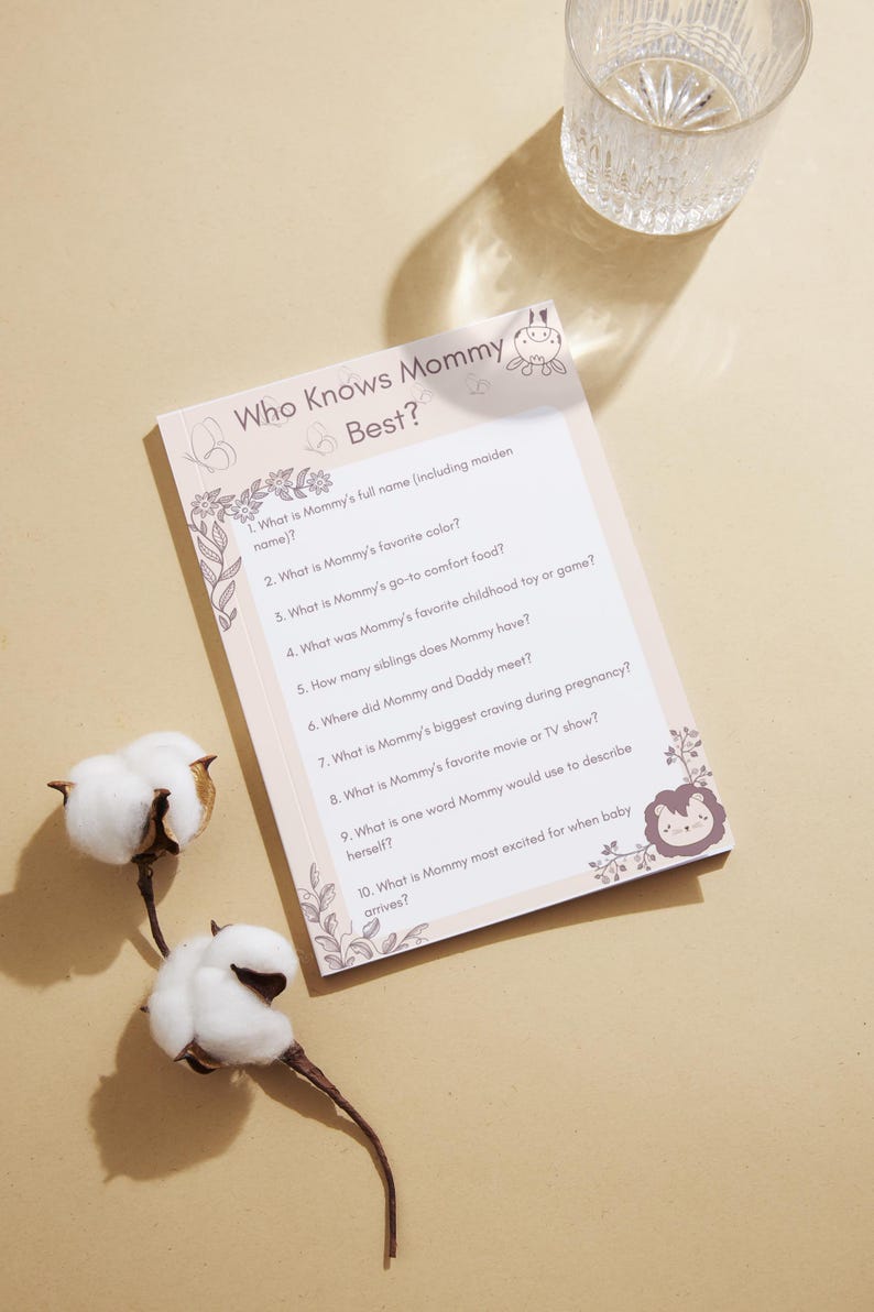 Baby Shower Program Agenda Itinerary AND Invitation, Thank You Card ...