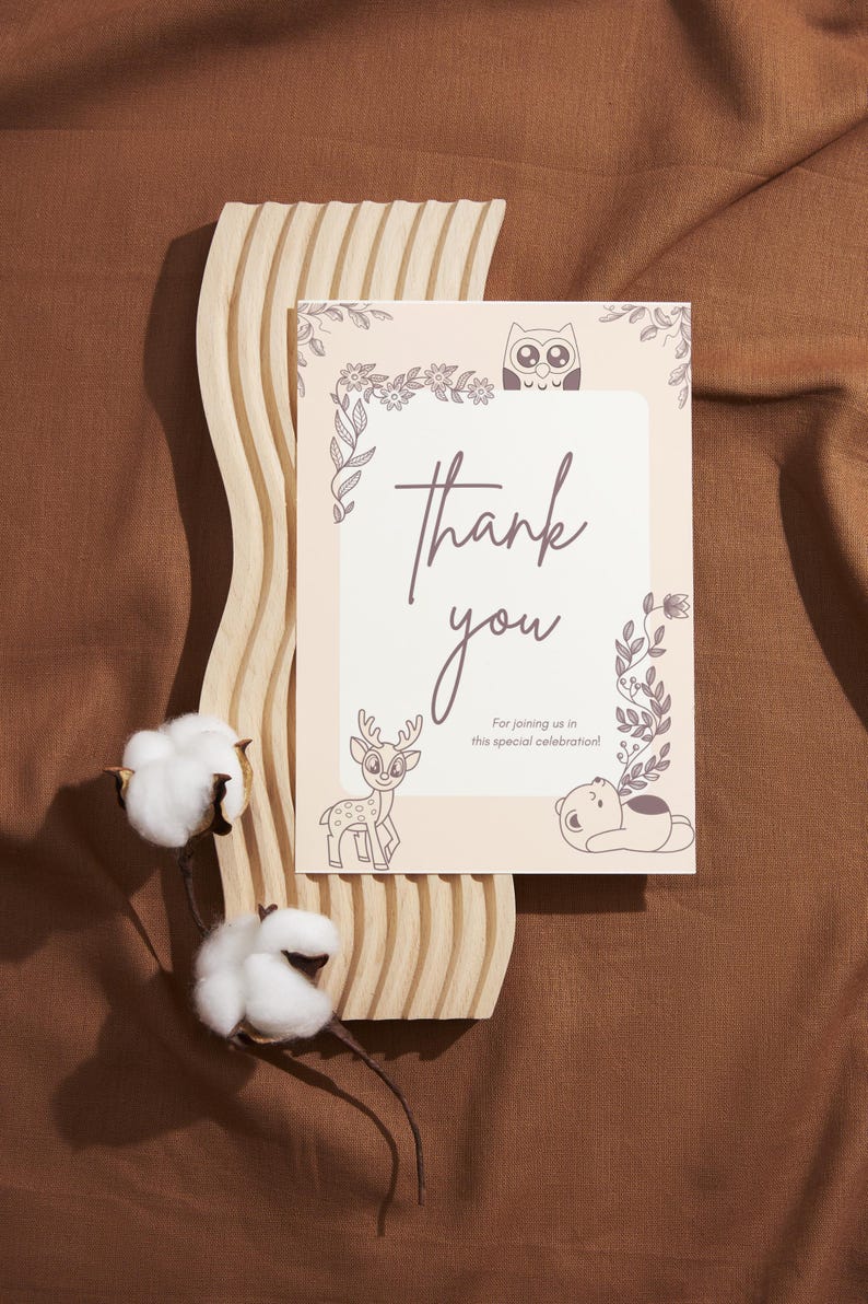 Baby Shower Program Agenda Itinerary AND Invitation, Thank You Card ...