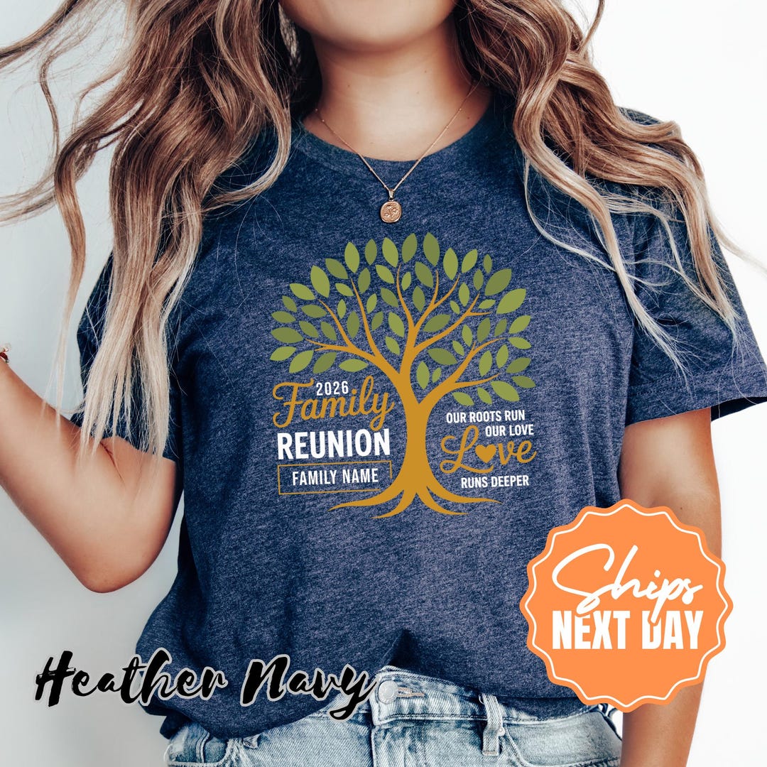 Comfort Color Personalized Family Tree Shirt, Custom Family Reunion ...