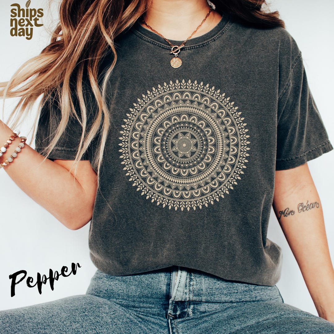 Comfort Color Subtle Anti Fascist Shirt, Feminist Equality Mandala Tee ...