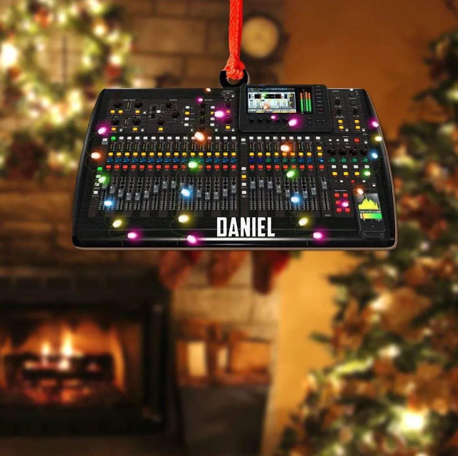 Custom Audio Mixer Ornament, Personalized DJ Gift, Sound Engineer ...