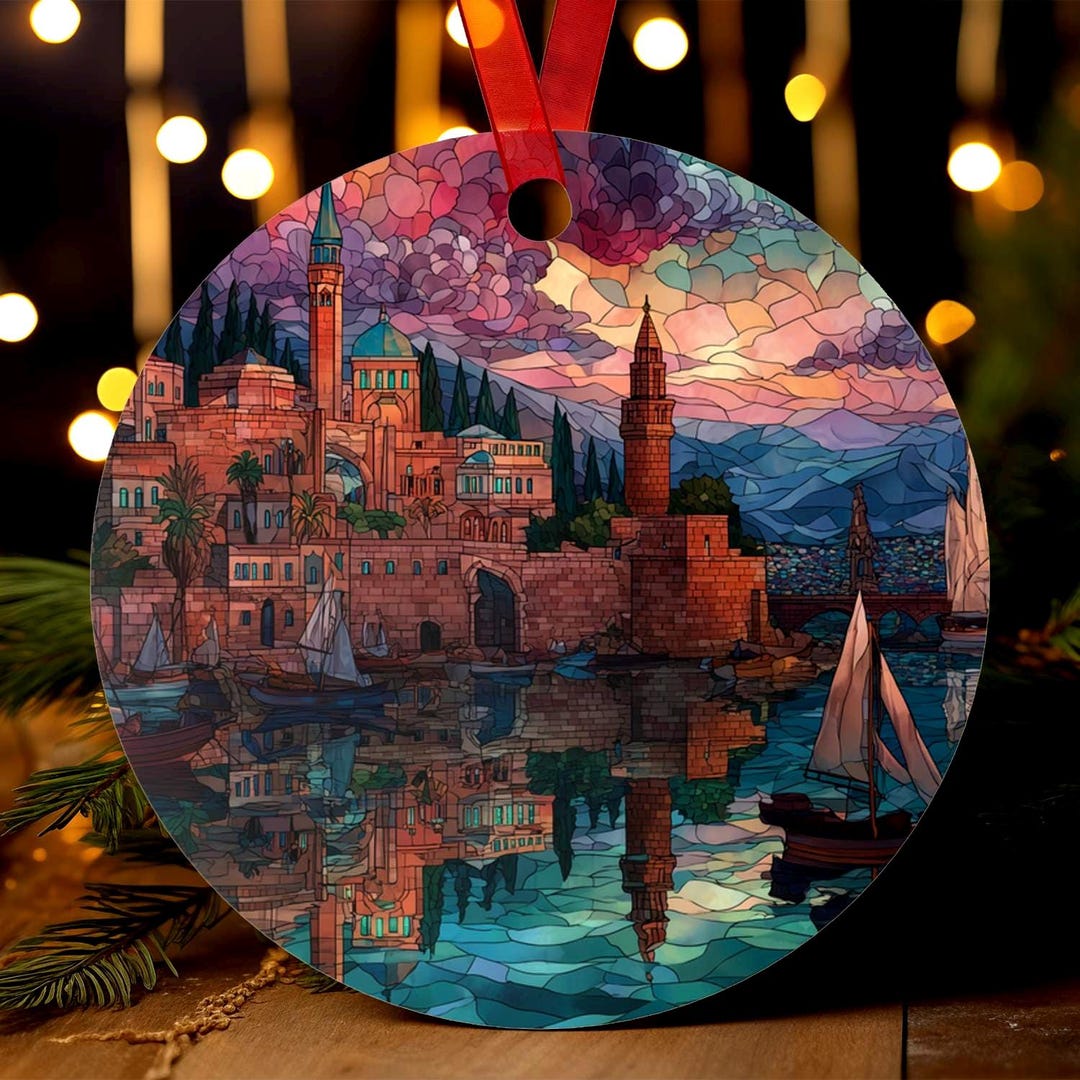 Lebanon Ornament | Stained Glass Style | Byblos | Mediterranean ...