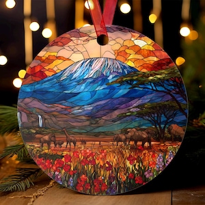 Stained Glass Mount Kilimanjaro - Etsy