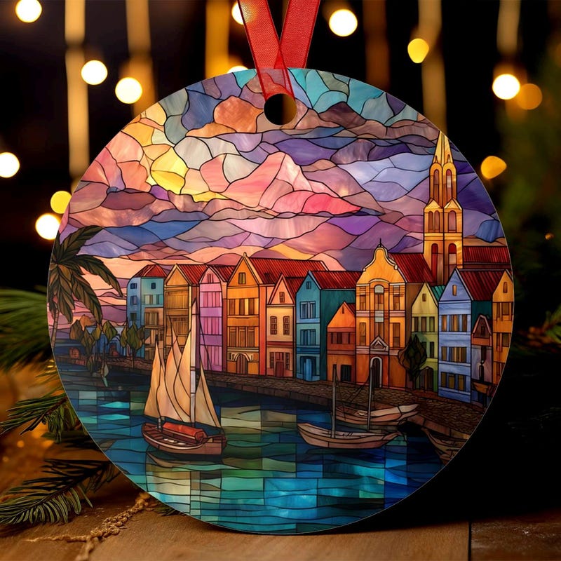 Caribbean Glass Ornament - Etsy
