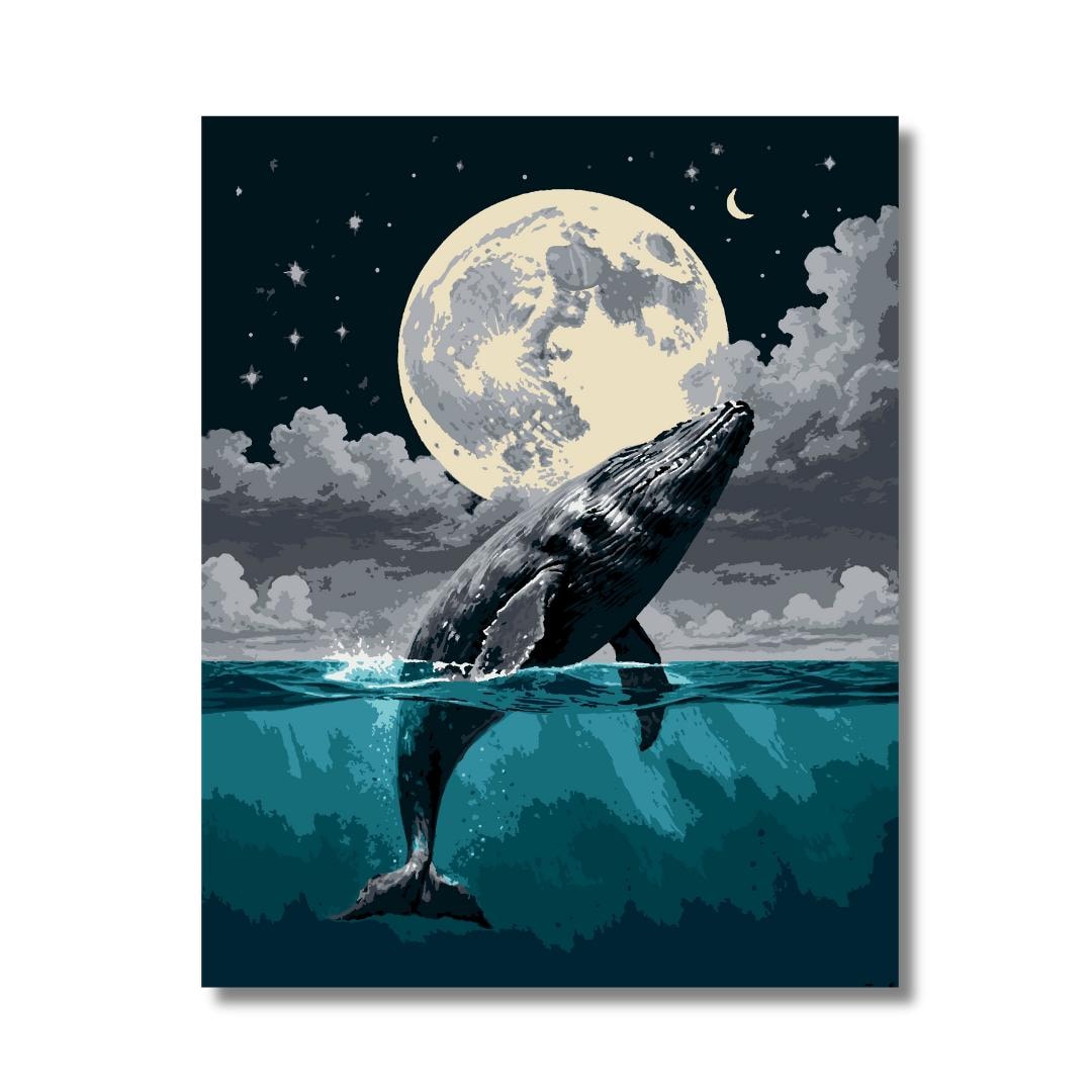 Painting by Numbers “whale in the Moonlight” With Unique Plots and ...