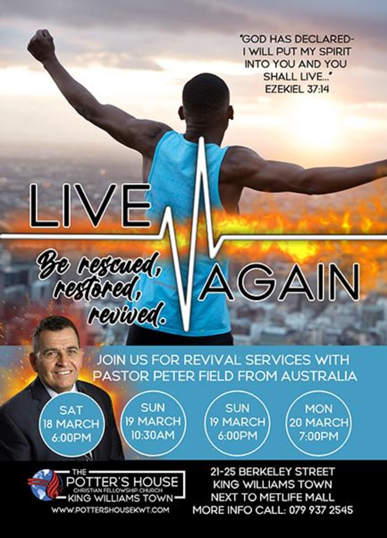 019 Revival Church Flyer Invitation Design With Custom Details live ...