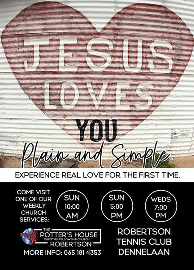 012 Church Flyer Invitation Design With Custom Details jesus Loves You ...