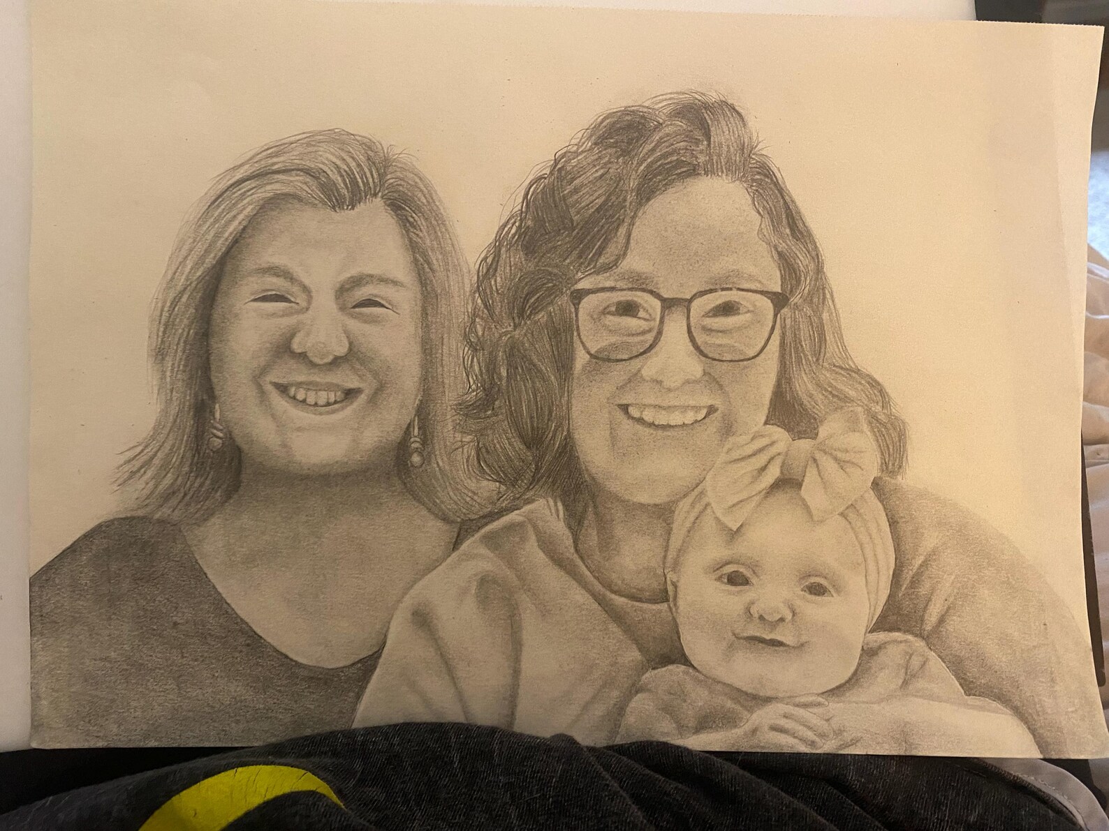 Custom Hand Drawn Graphite Portrait - Draw From Photo - Etsy