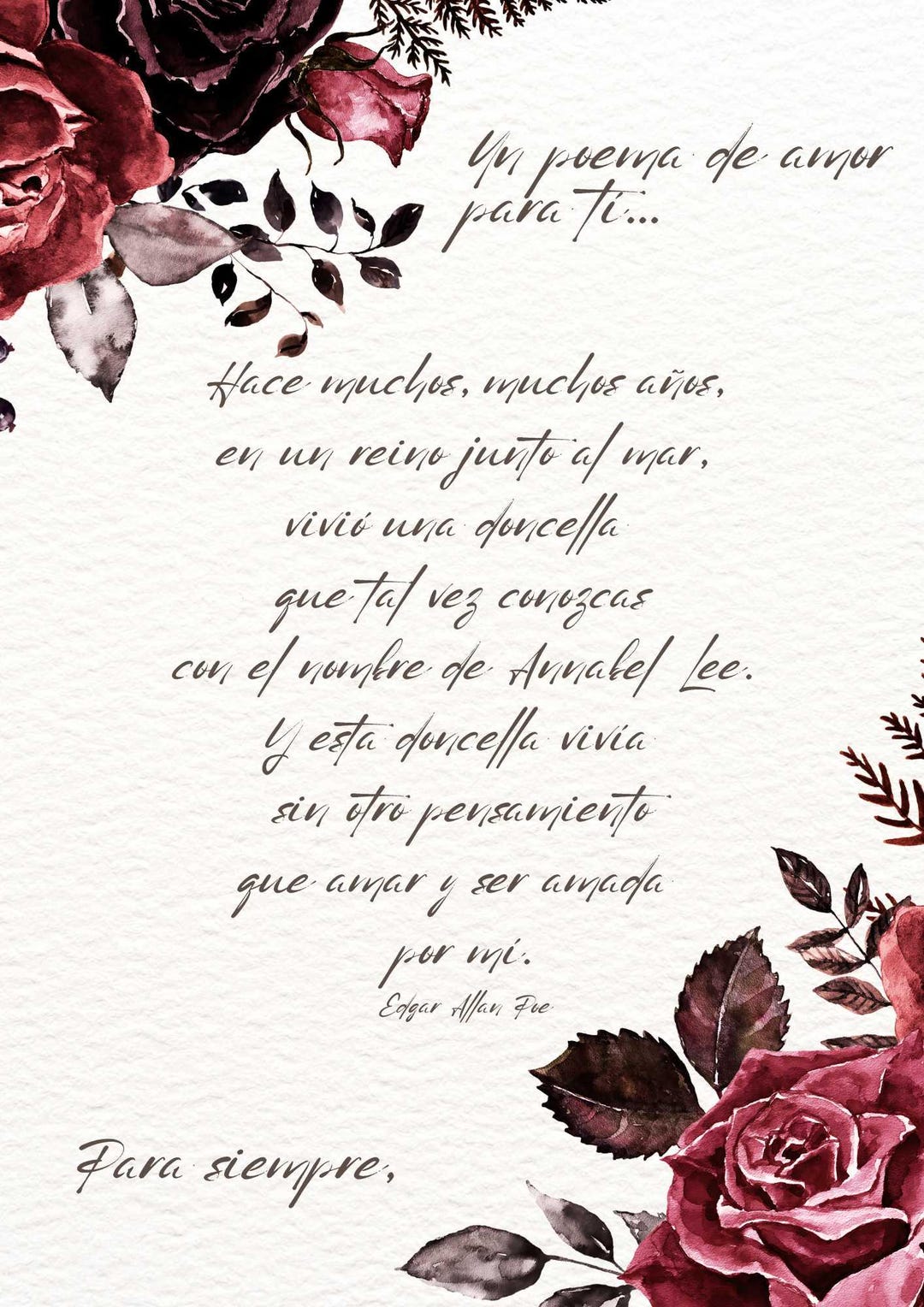 Printable Stationery. Printable Love Poem. Digital Poem to Print. Poem ...