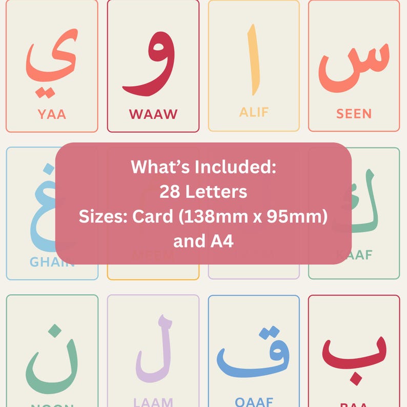 Arabic Alphabet Flashcards | Printable Educational Flashcards for Kids ...