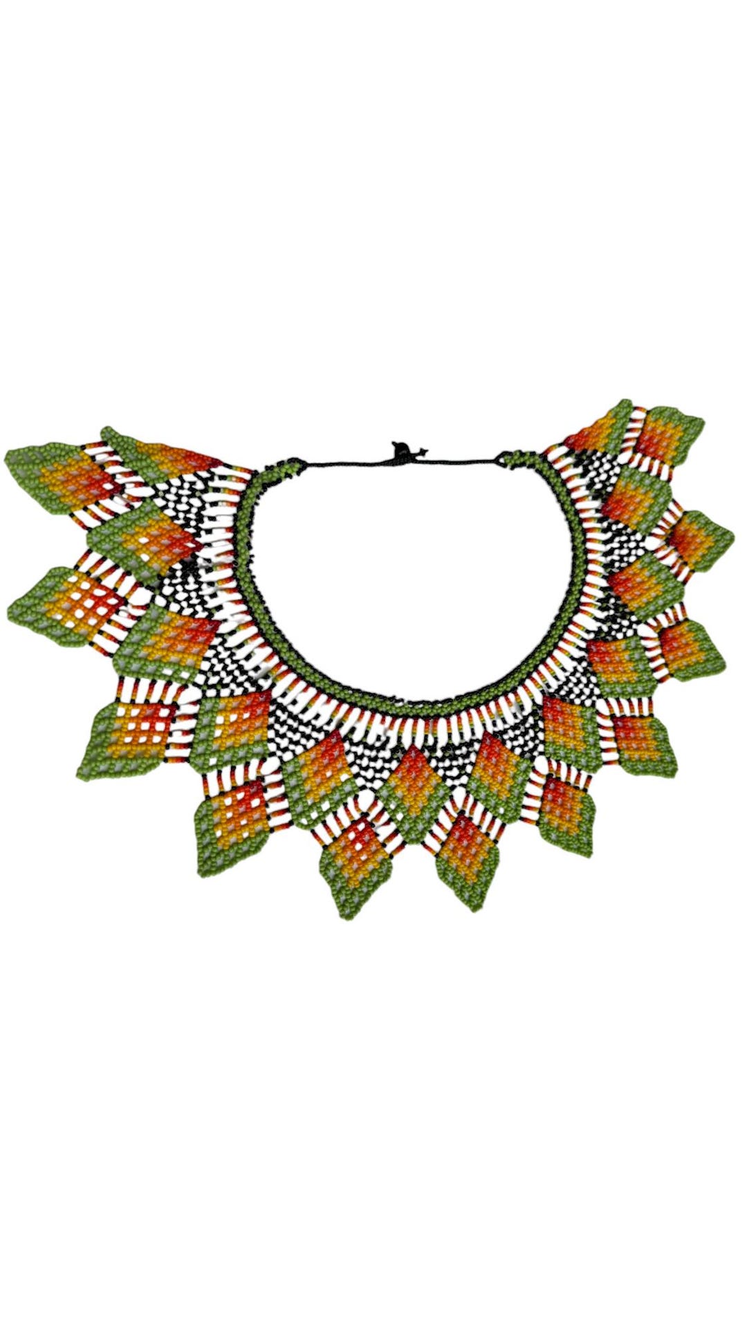 Indigenous Necklace Made With Hands All in Beads Brazilian Amazonian ...