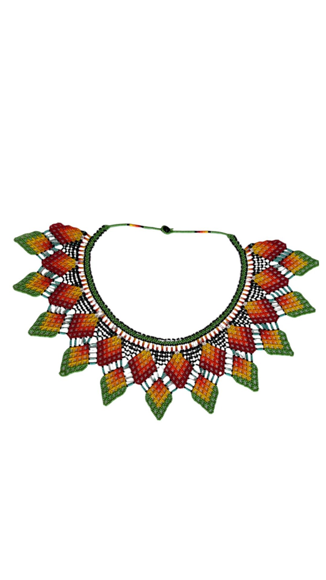 Indigenous Necklace Made With Hands All in Beads Brazilian Amazonian ...