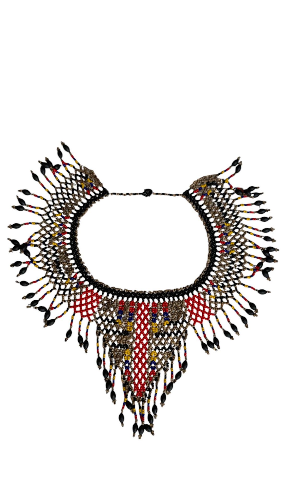 Indigenous Necklace Made With Hands All in Beads Brazilian Amazonian ...