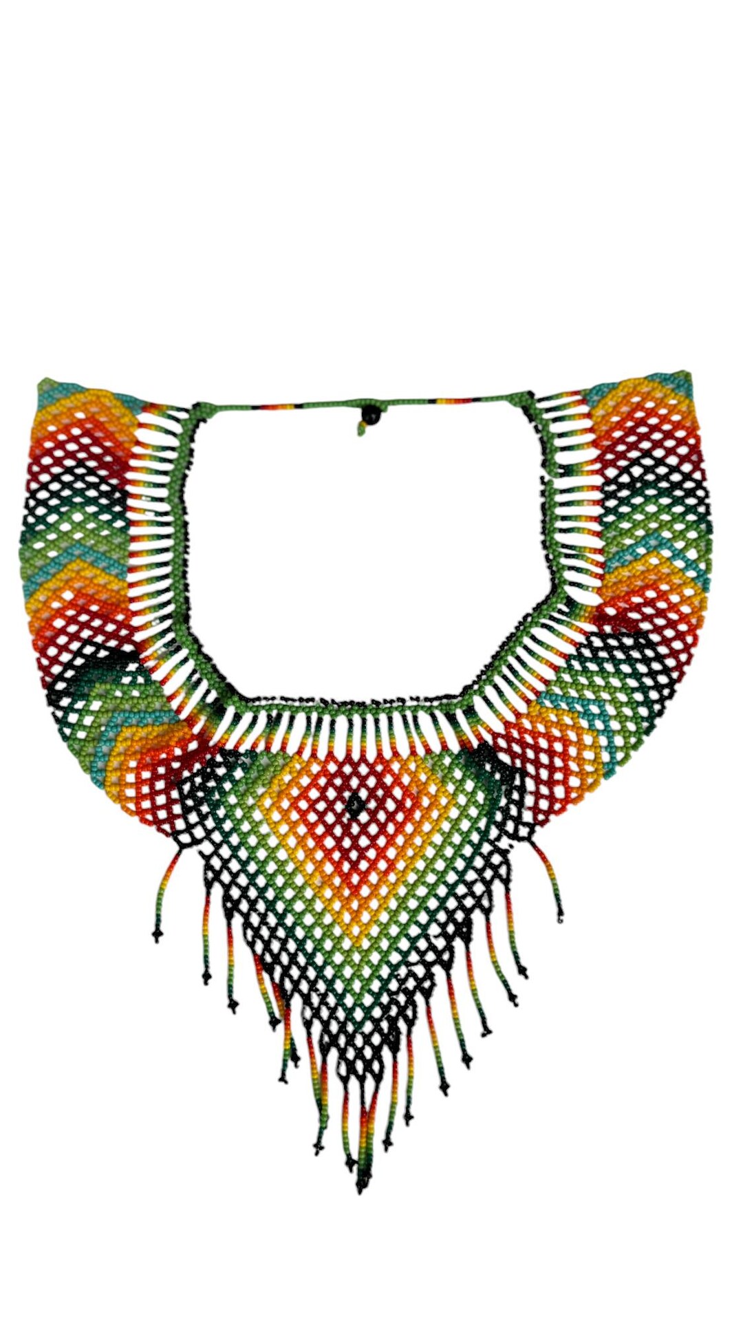 Indigenous Necklace Made With Hands All in Beads Brazilian Amazonian ...