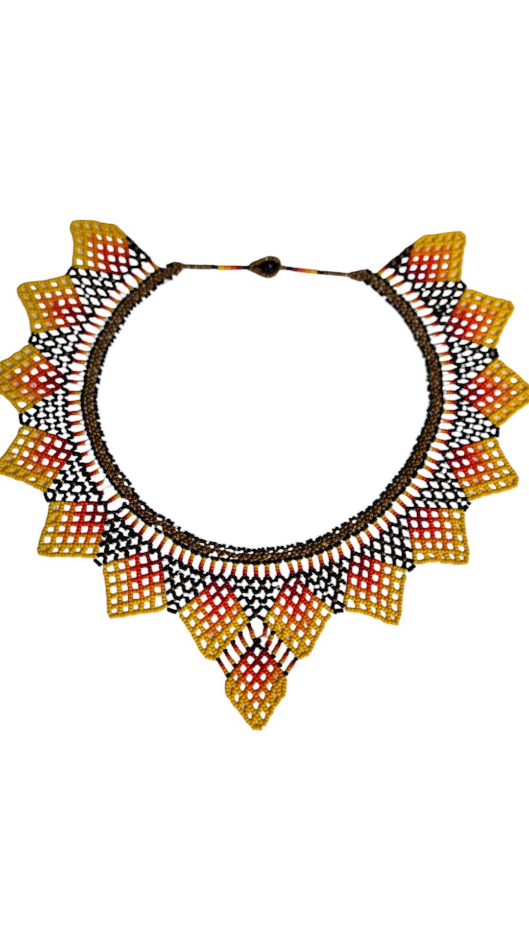 Indigenous Necklace Made With Hands All in Beads Brazilian Amazonian ...