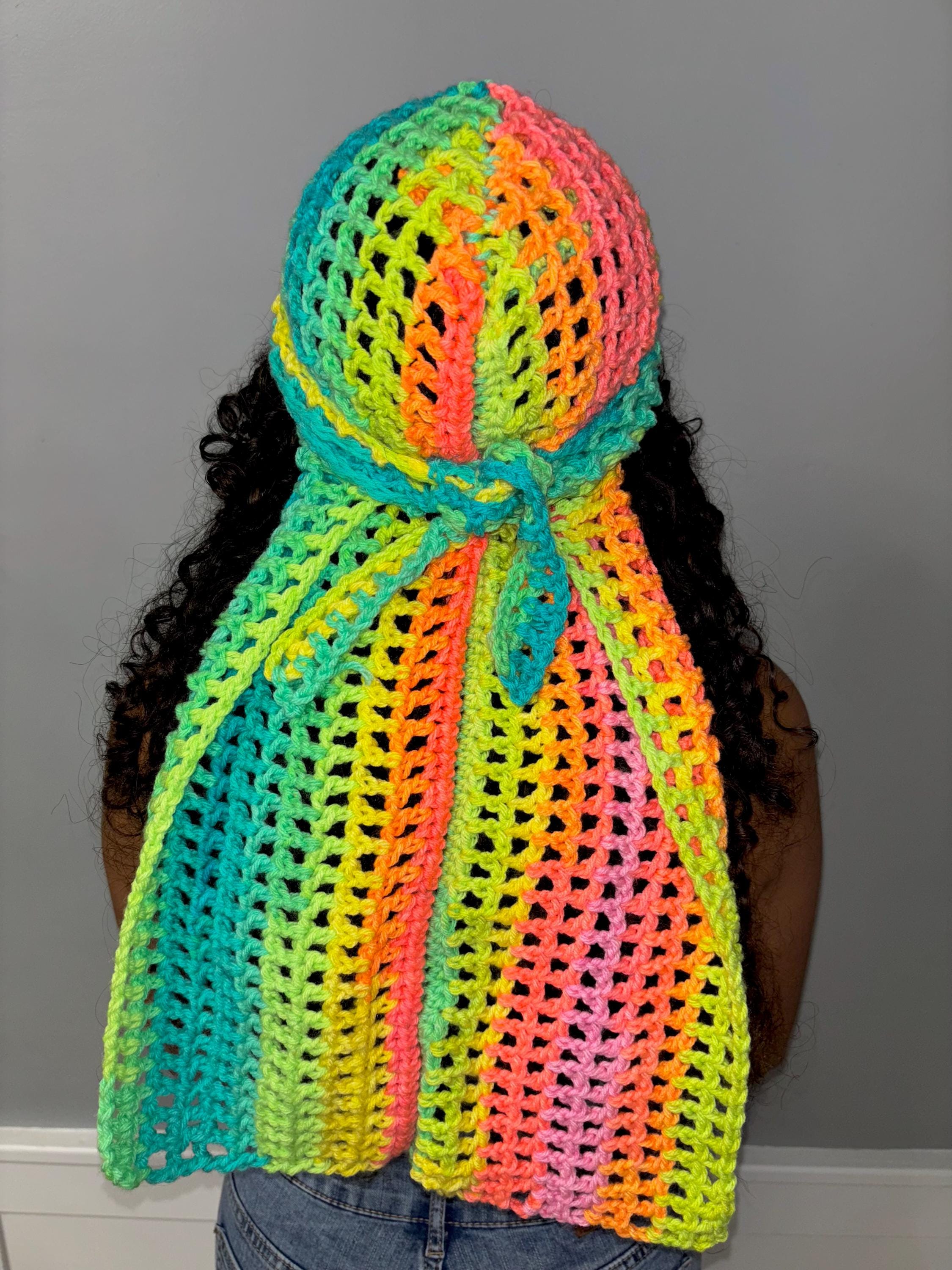 Taste the Rainbow Crochet Durag/du'y: Customizable Pride Headwrap - Etsy