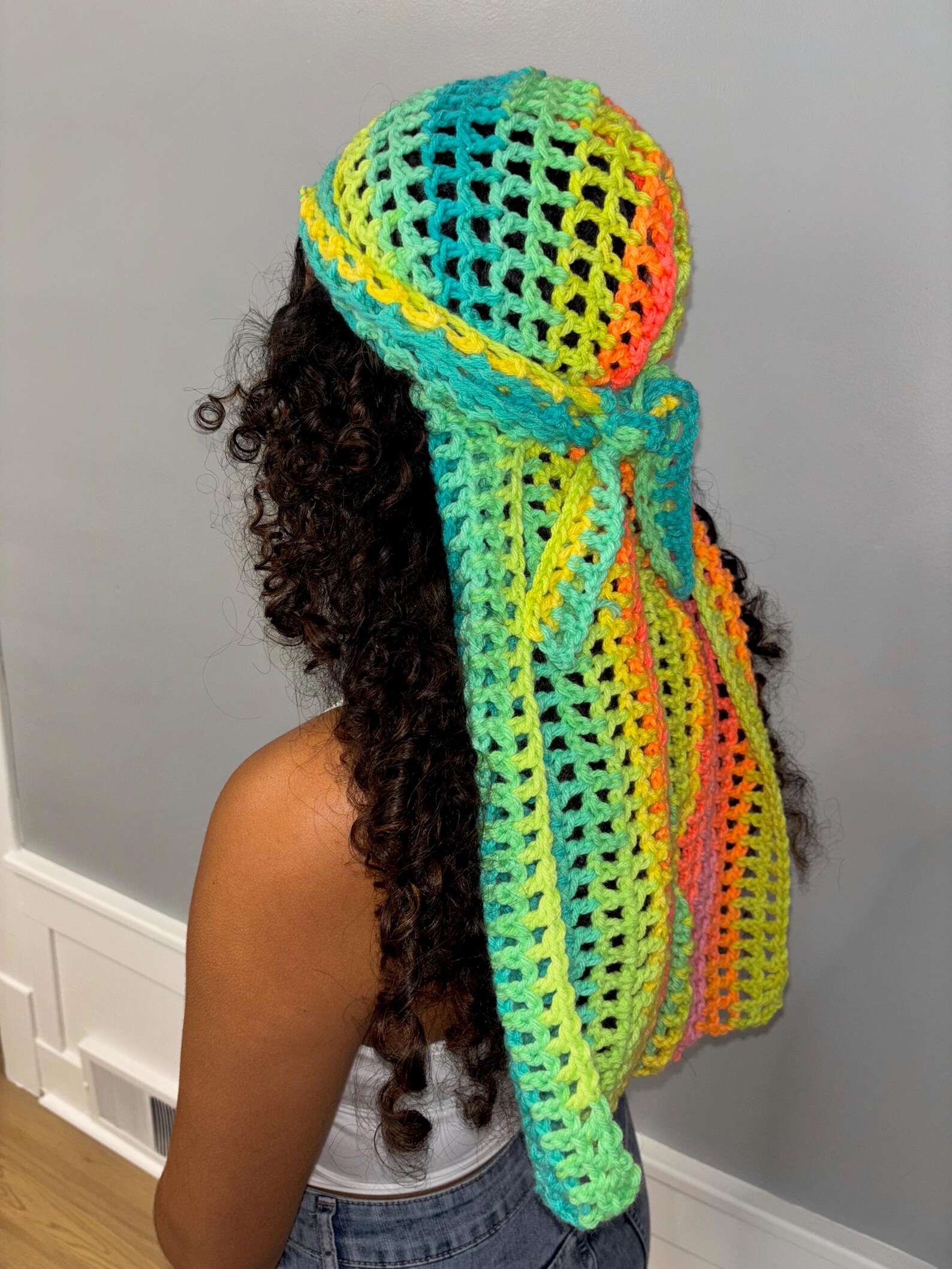 Taste the Rainbow Crochet Durag/du'y: Customizable Pride Headwrap - Etsy